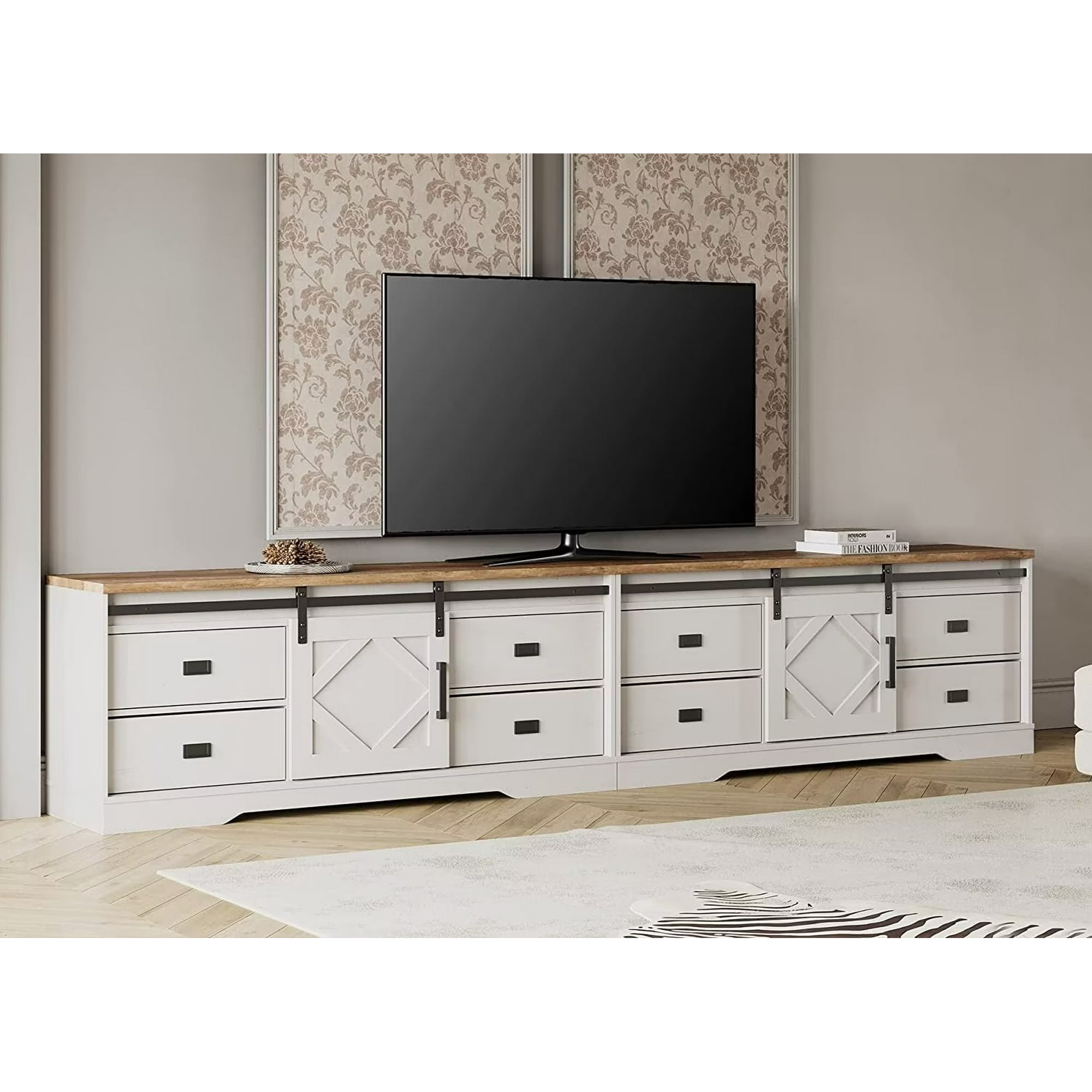Click here for Wampat Modern Farmhouse Tv Stand Set Of 2 For Up T... prices