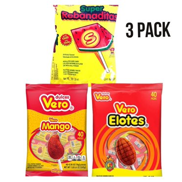 Spicy Mexican Candy Kit Including Vero Watermelon Rebanaditas Lollipops ...