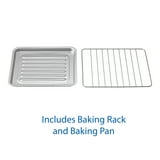 Mainstays 4 Slice Countertop Toaster Oven with Baking Rack and Pan, 3 ...