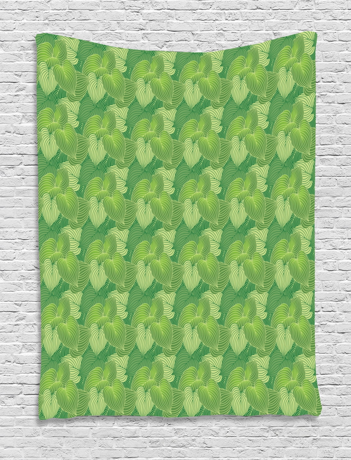 Green Tapestry, Abstract Hosta Plants Lush Forest Growth Leaves Ecology ...