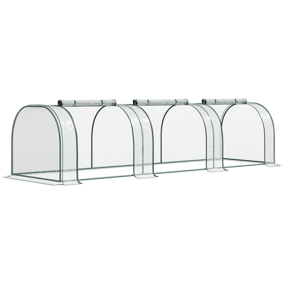11' x 3' x 2.5' Mini Greenhouse, Portable Tunnel Green House with Roll ...