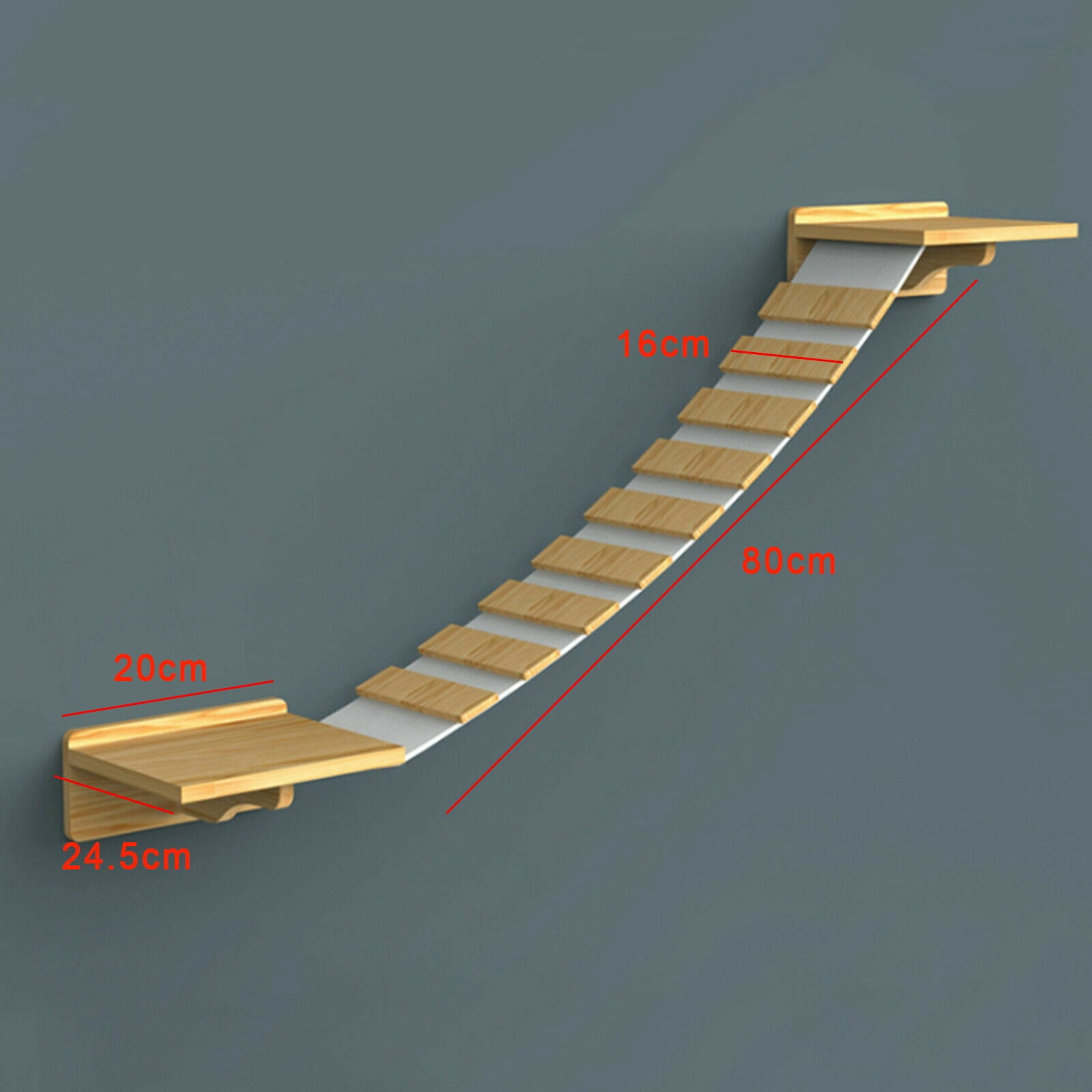 Wall-mounted Cat Ladder Wooden Stairs Jumping Platform Cat Climbing ...