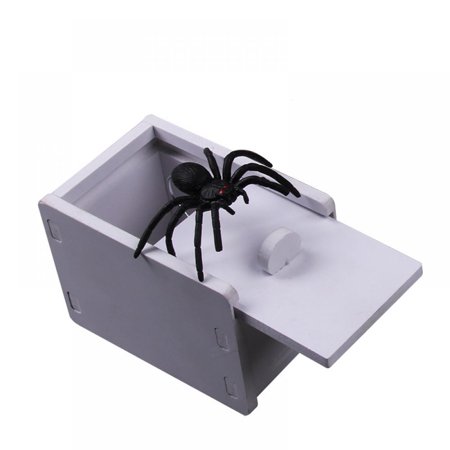 Deals of the Week! Handcrafted Solid Wood Spider In Box Prank,Rubber ...