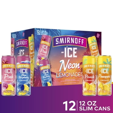 Smirnoff Ice Blue Raspberry Lemonade, 11.2 fl oz, 6 Pack Bottles, 4.5% ...