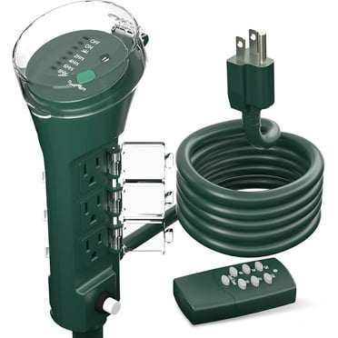 GE 6-Outlet Outdoor Yard Stake Lighting Timer, 29972 - Walmart.com