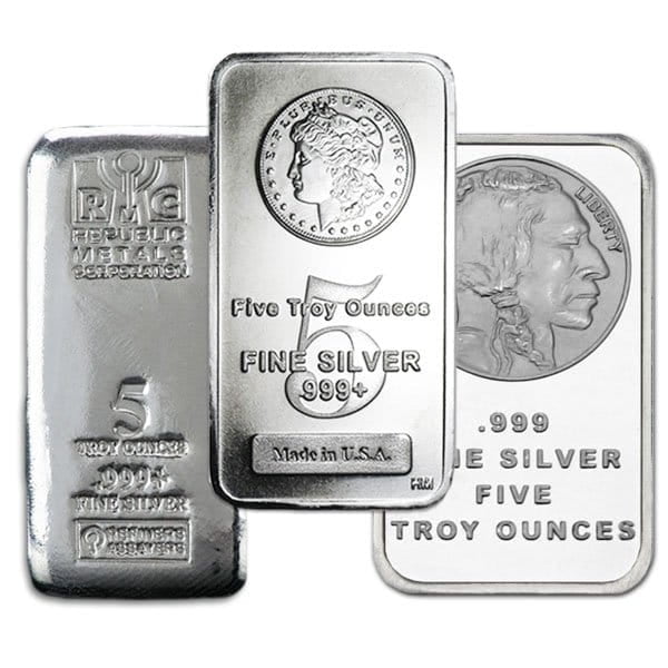 5 Oz Silver Bars (Design Our Choice) - Walmart.com