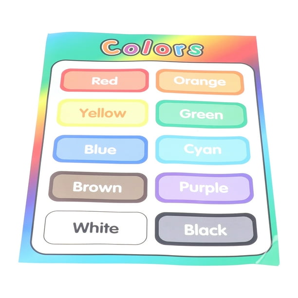 ANGGREK Children's Color Wall Chart,Enlightenment Wall Chart,Children's ...