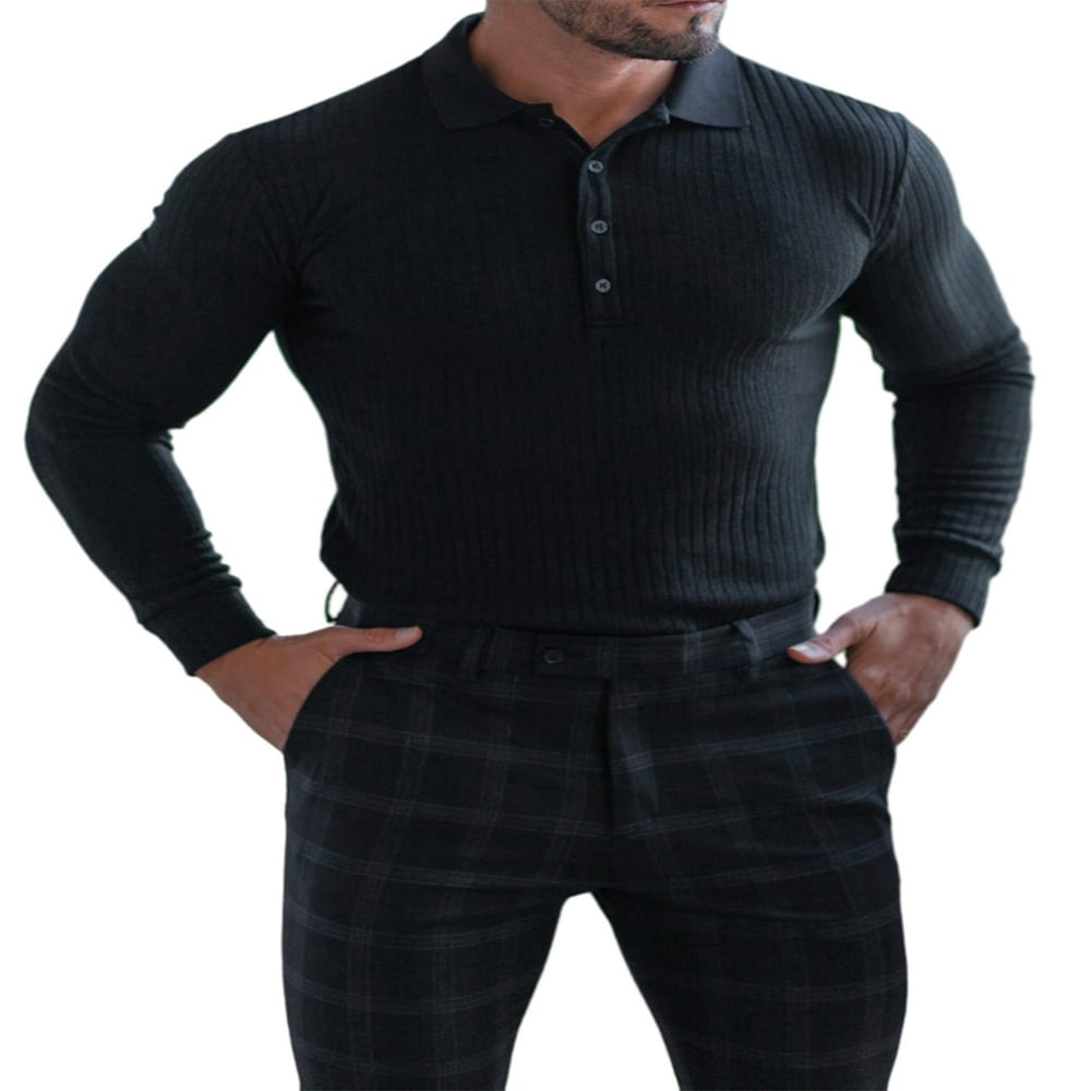 Click here for Generic Men‘s Spring Autumn Solid Color Button Shi... prices