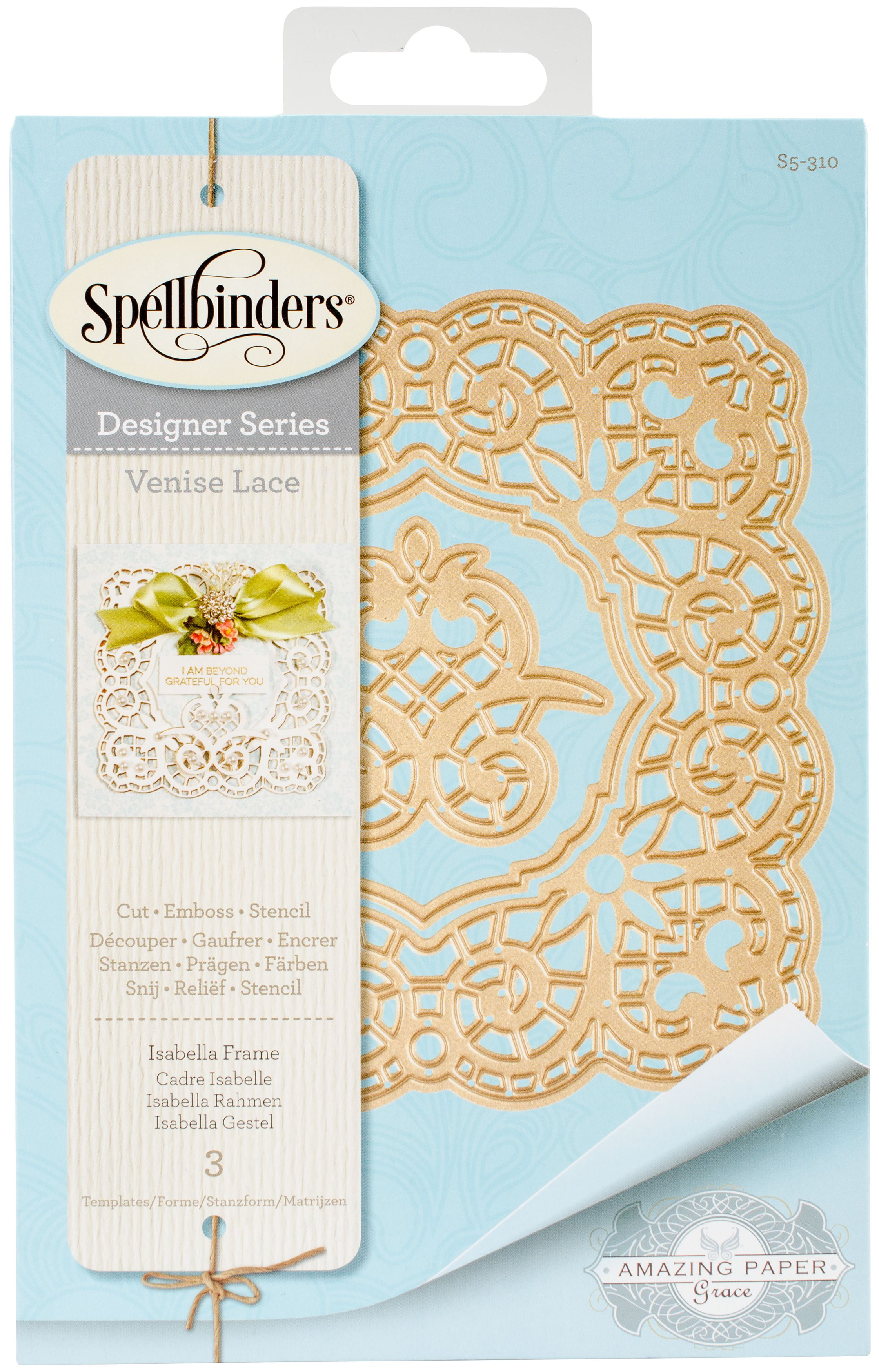 Spellbinders Shapeabilities Dies By Becca Feeken Venise Lace-Isabella ...