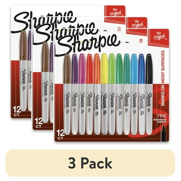 Sharpie Permanent Markers with Storage Case Fine Point Vibrant Colors ...