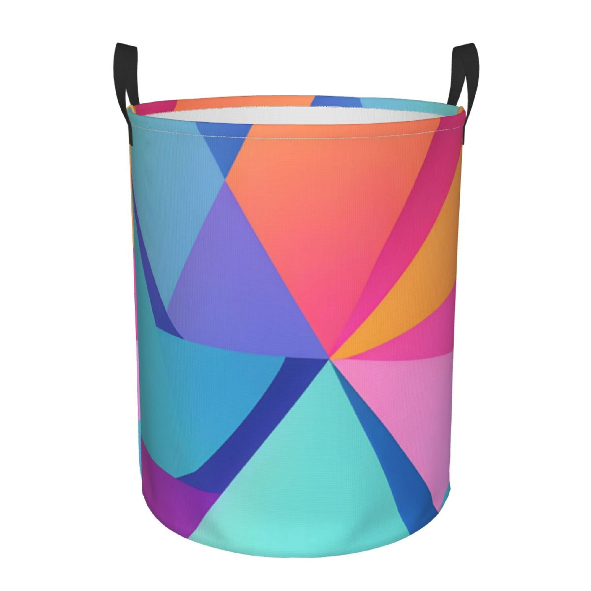 TEQUAN Waterproof Laundry Hampers, Abstract Geometry Backdrop Pattern ...