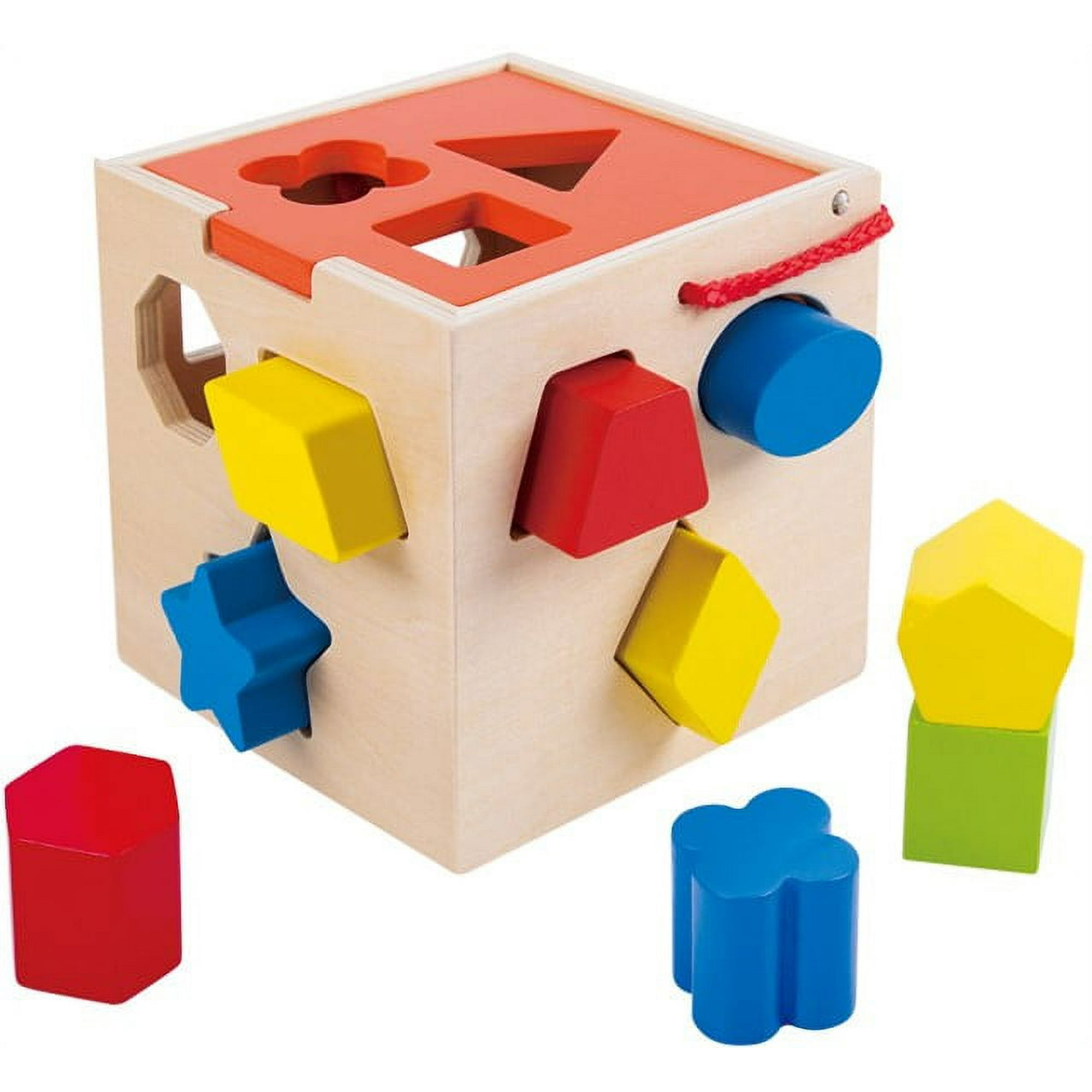 Click here for Tookyland Wooden Shape Sorting Cube - Sorter Box E... prices