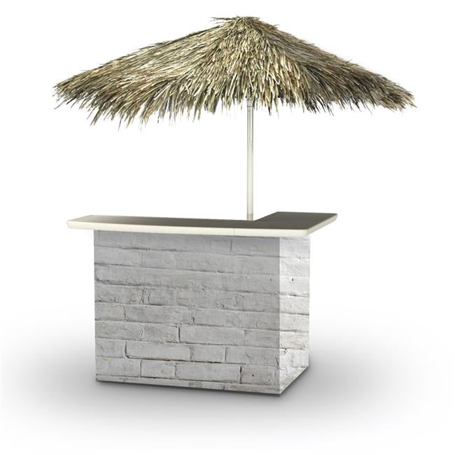 Best of Times 2001W2408P Cinderblock Palapa Portable Bar & 6 ft. Square ...