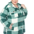 White Mark Women's Plaid Sherpa Shacket Jacket - Walmart.com