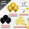 Black Gold Confetti Balloons CM31 50 Pack 12 inch Black and Gold ...
