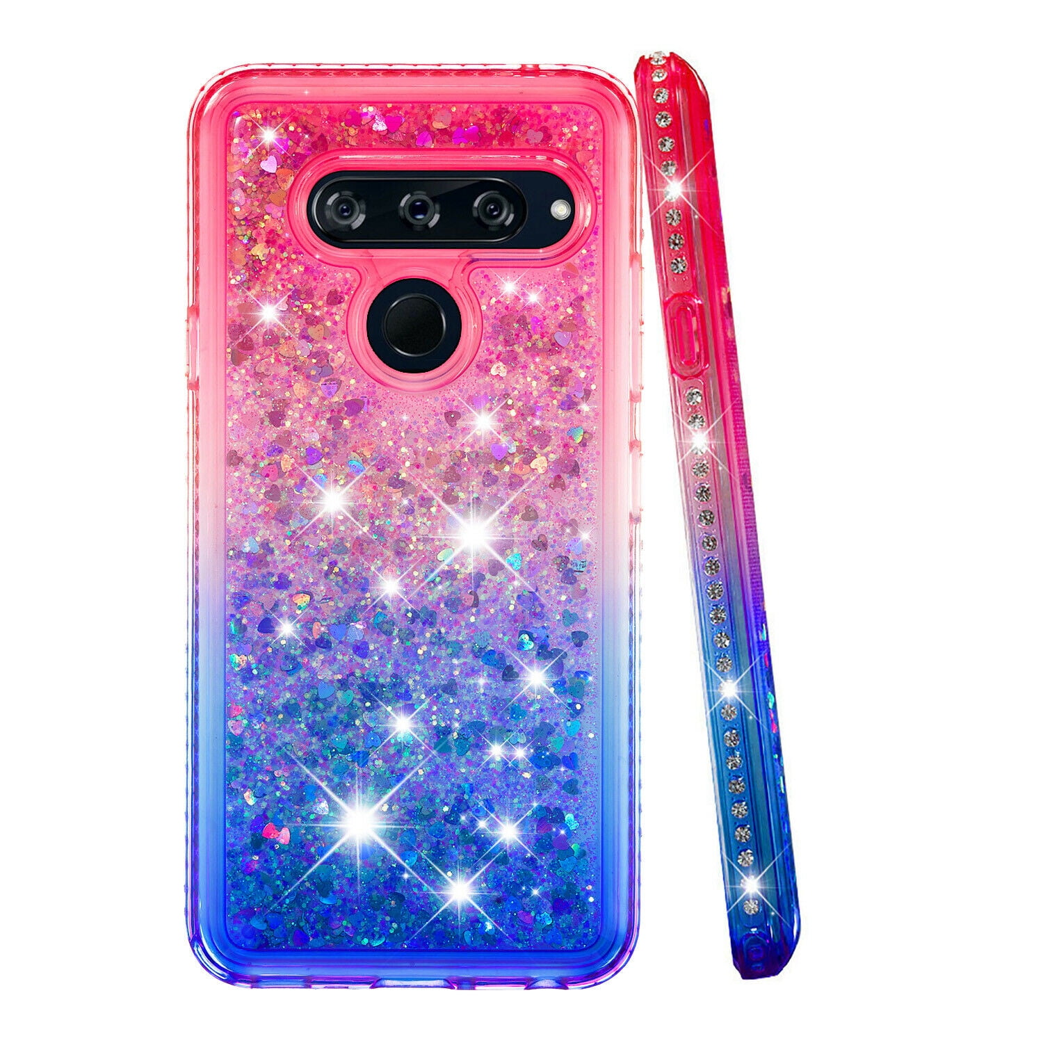 FIEWESEY for LG V40 ThinQ Case,Liquid Glitter Diamond Quicksand Cute ...