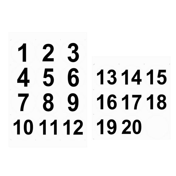 Number Stickers 1 10