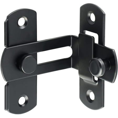 90 Degree Door Lock Slide Door Bolt Small Door Bolt, Matte Black Finish ...