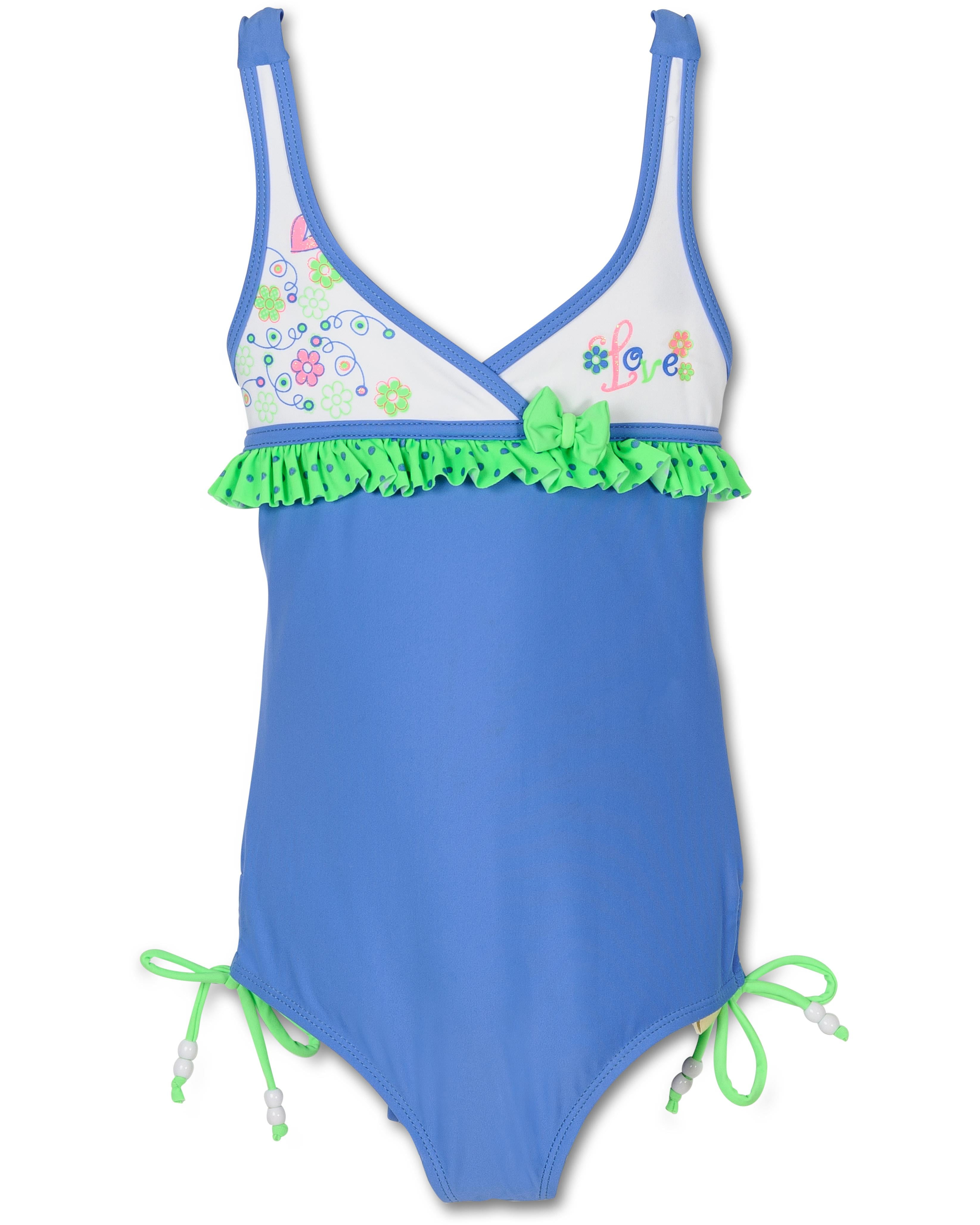 Heat Girls Swimsuit One Piece Swimwear Cute Beachwear, Love, Size: 6-6x ...