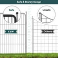 FXW 36ft Metal Garden Fence and Gate - Durable, Easy No-Dig ...