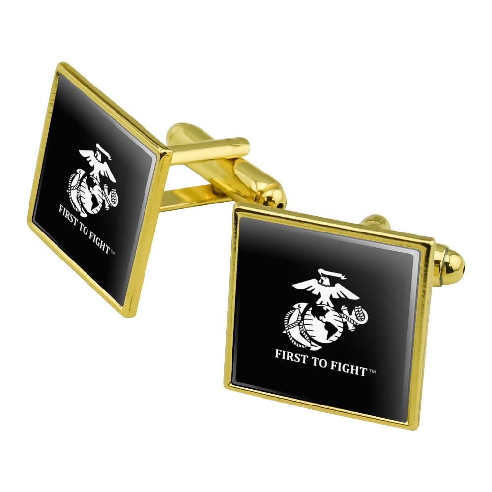 Marine Corps USMC First to Fight Black White Logo Officially Licensed ...