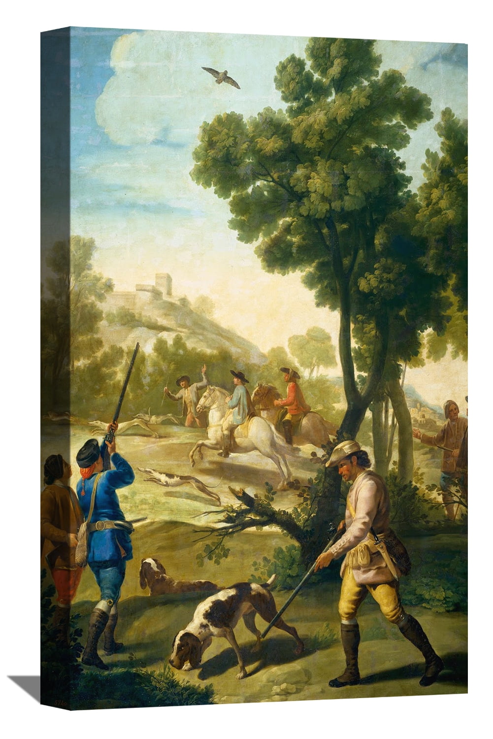 Francisco Goya Painting Art Print The Quail Shoot Canvas Art Print Frame Wall Art - Walmart.com