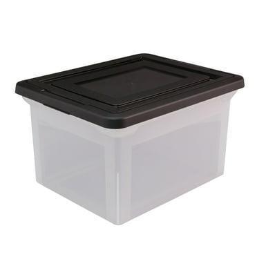 Advantus Legal/Letter Size File Tote Storage Box with Lid, Plastic ...