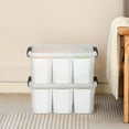 Citylife 17 QT Plastic Storage Bins Clear Storage Box with Lids ...