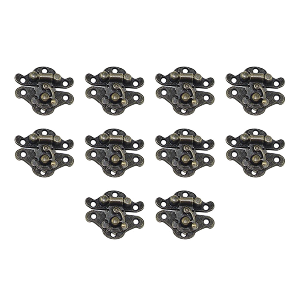 10pcs Antique Hasps Alloy Clip Clasp Embossing Decorative Lock Catch ...