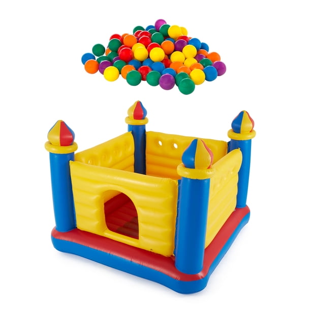 Intex Inflatable Jump O Lene Ball Pit Outdoor Castle Bouncer w/ 100 ...