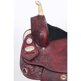 HILASON Flex Tree Western Saddle Hand Tooled Mahogany - Walmart.com