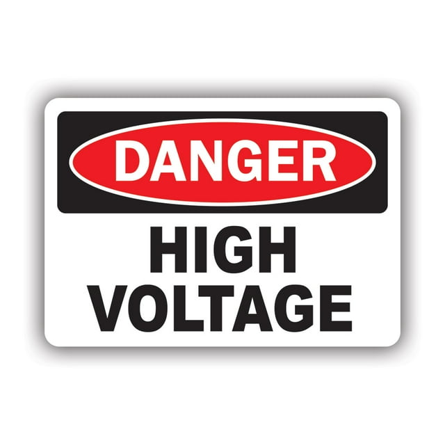 Danger High Voltage Sticker Decal - Self Adhesive Vinyl - Weatherproof ...