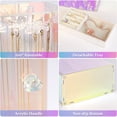Haturi Iridescent Necklace Organizer, Acrylic Necklace Holder w/Velvet ...