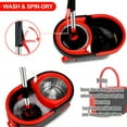 PULNDA Spinning Mop Bucket, 360Â° Easy Spin Mop System with Wringer, 3 ...