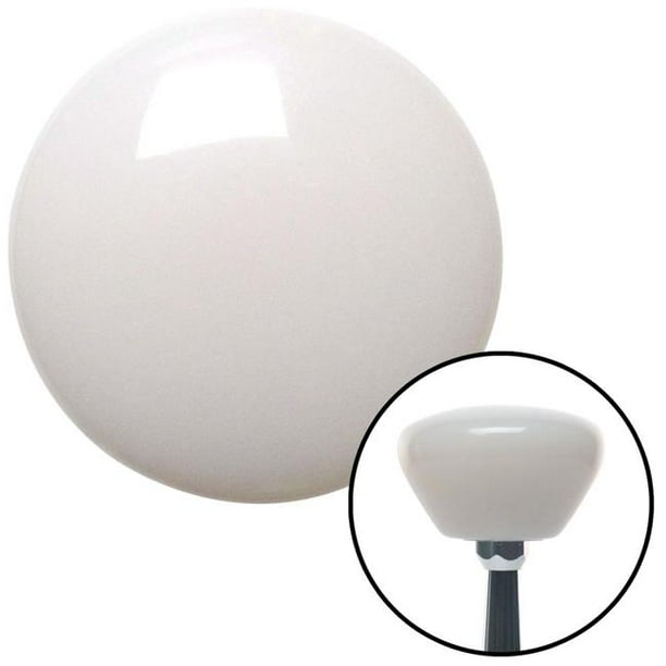 White Retro Mushroom Shift Knob with M12 x 1.75 Insert Shifter Auto ...