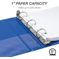 Samsill Economy 1 Inch Mini 3 Ring Binder - - 9.1” x 7.5” Round Ring ...
