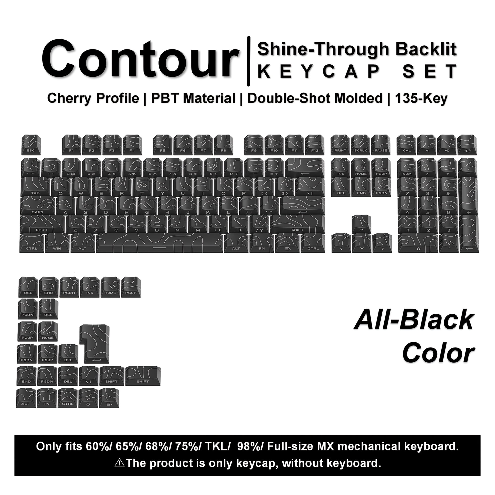 Click here for Unbranded A 135-Key Gradient Contour Keycap Set Ma... prices