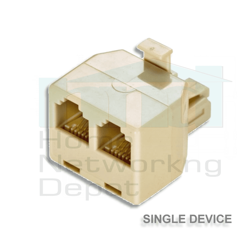 PREMISA™ ADAPTER TELEPHONE IVORY RJ-11 SPLITTER 6P4C DUAL LINE 1 / LINE ...