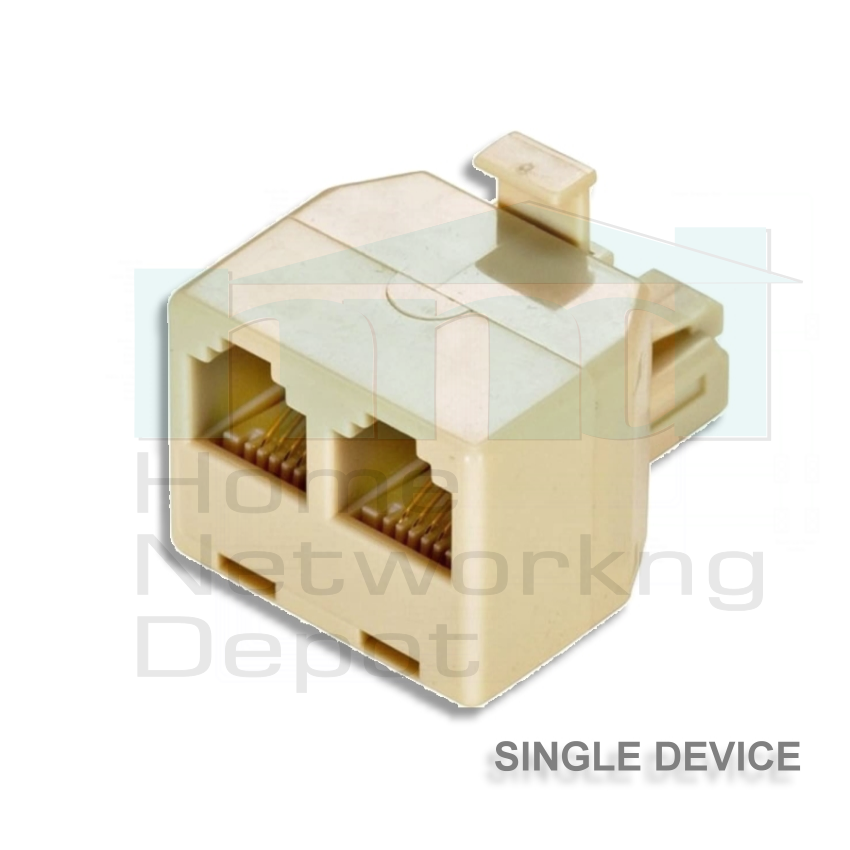 C&E Phone Splitter (Straight), RJ11 6P4C Male to 2 RJ11 6P4C Female, 5 ...