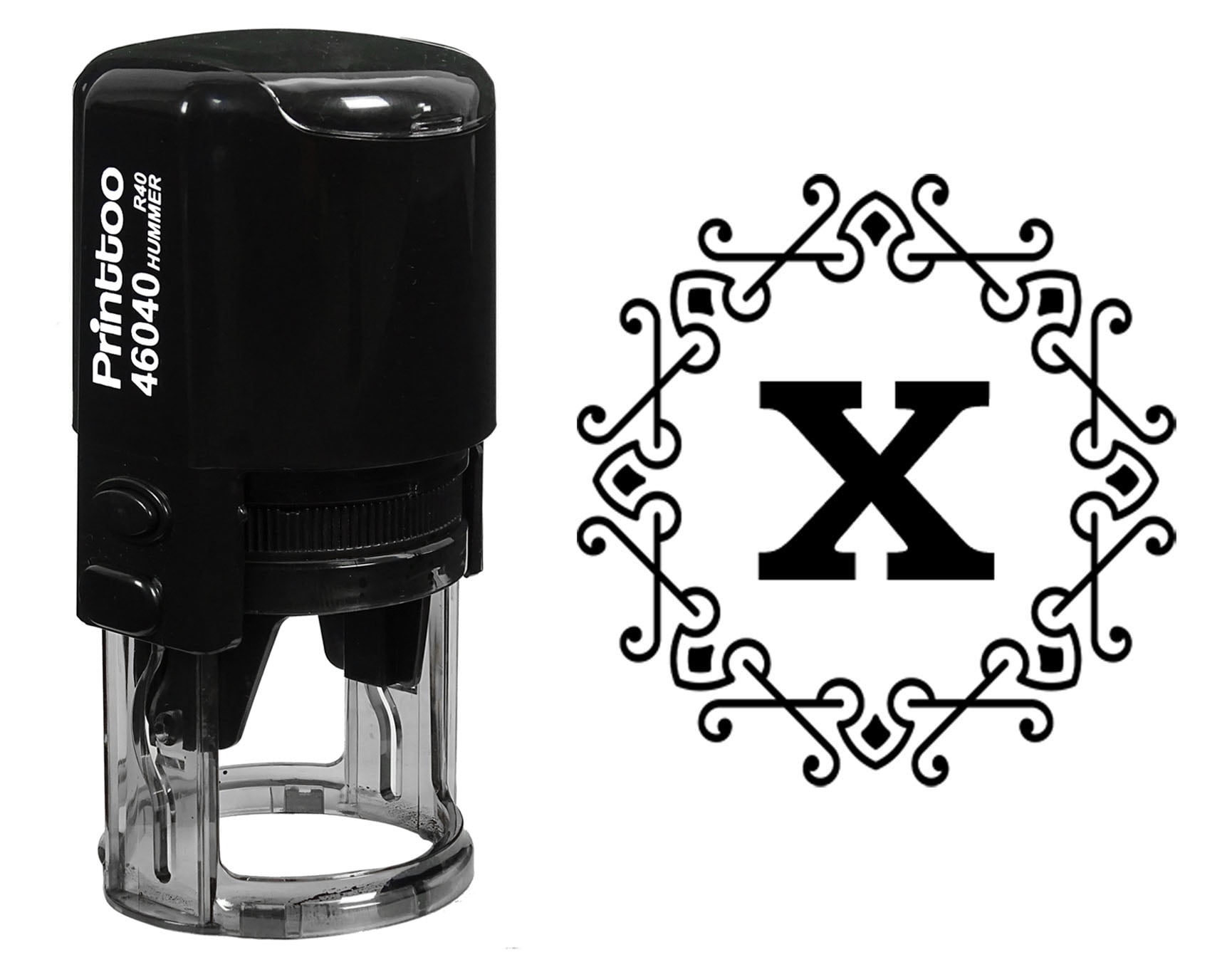 Printtoo Octagon Celtic Swirl Frame Alphabet X Monogram R-40 Self ...