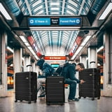 Keytang Lightweight Hard Shell Expandable Spinner Luggage Set, Silent ...