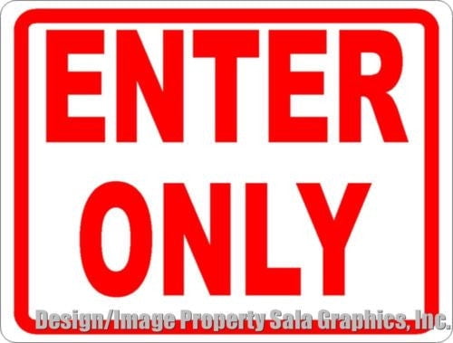 Enter Only Sign - Walmart.com