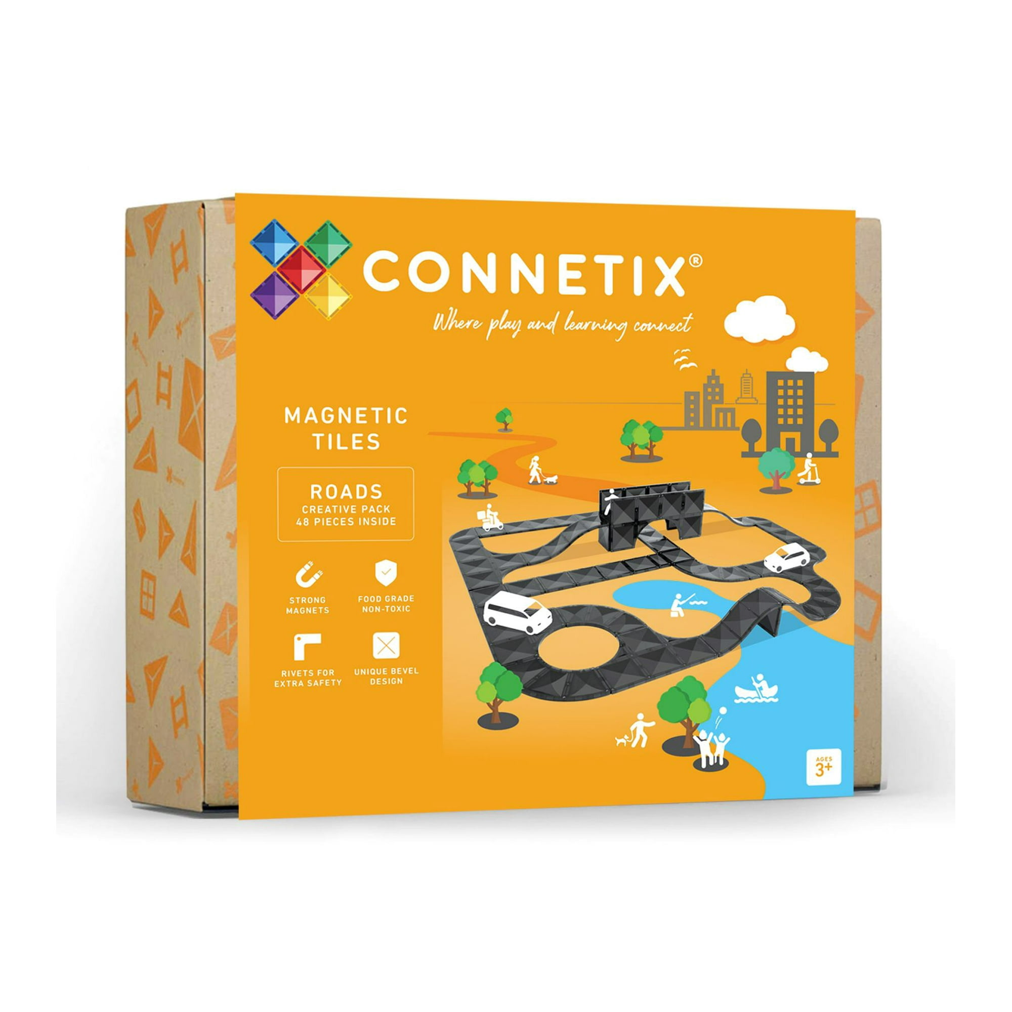 Click here for Connetix Magnetic Tiles Roads Creative Pack  48 Pi... prices
