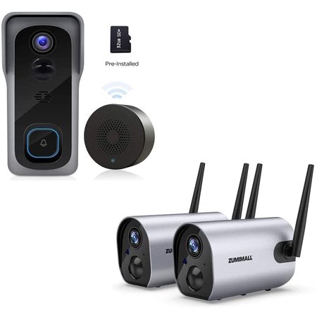 Wireless Security Camera System, 1080P Wireless WiFi Surveillance ...