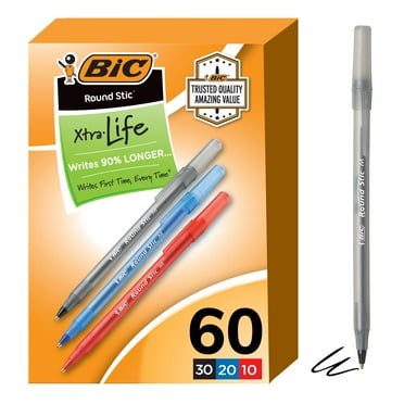 BIC Cristal Xtra Smooth Ball Pen, Medium Point (1.0mm), Blue, (Pack of 2) - Walmart.com