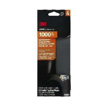 3M Wetordry Sandpaper, 1000 grit, 9 in x 11 in, 5 sheets per pack ...