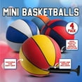 Bedwina, Rubber Mini Basketballs, 7 Inch, 4 Pack, Assorted Colors ...