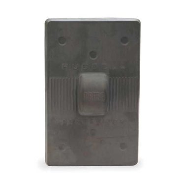 Hubbell Wtherprf Wll Plt,Stnd;Gray,1Gng,Lt Txtr HBL1785 - Walmart.com