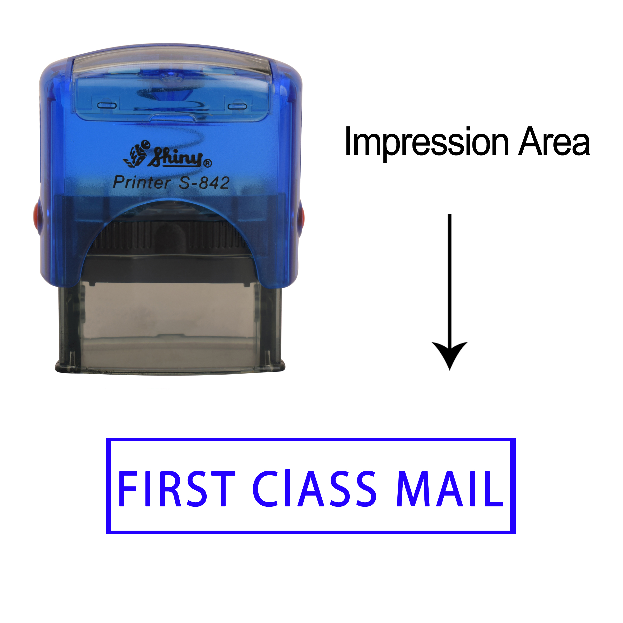 eloria First Class Mail Self Inking Rubber Stamp Business Custom Stamp ...