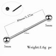 DESIGNICE 2026 New Surgical Steel Long Straight Barbell Tongue Bar ...